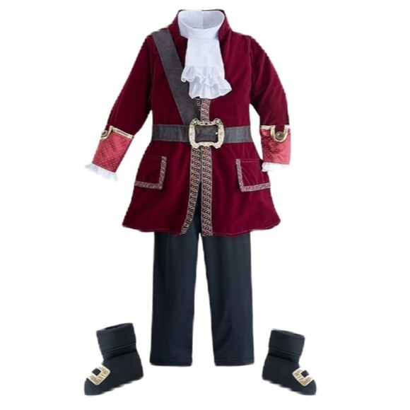 Disney | Costumes | Disney Captain Hook Costume New 56 Pirate Cruise ...